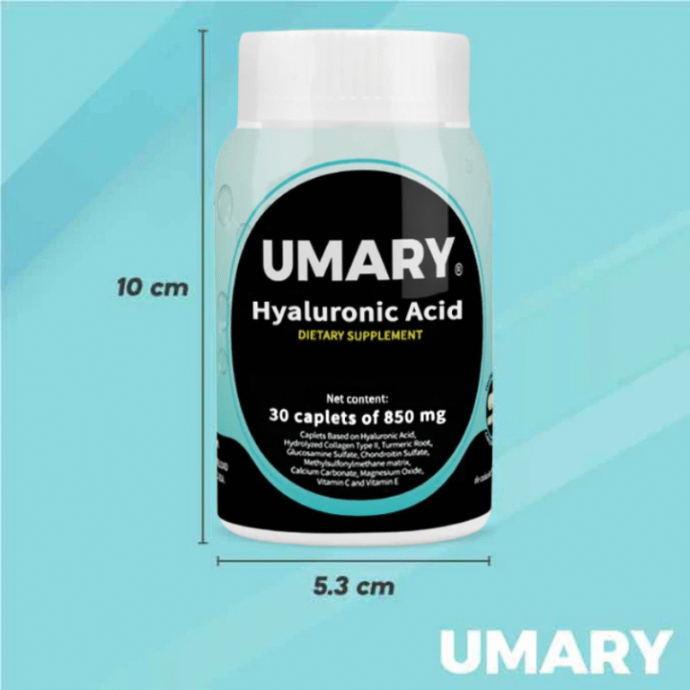 2 - Umary® Ácido Hialurónico 850 mg 30 caplets - Hecho in Mexico!